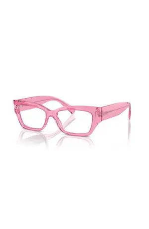 Dolce & Gabbana 53mm Rectangle Full Rim Optical Glasses Pink