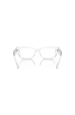 Dolce & Gabbana 53mm Rectangle Full Rim Optical Glasses - Transparent