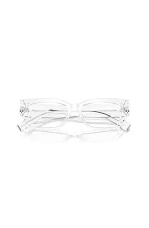 Dolce & Gabbana 53mm Rectangle Full Rim Optical Glasses - Transparent