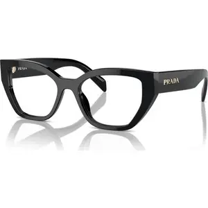 Prada Irregular Full Rim Eyeglasses - Black