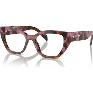 Prada Irregular Full Rim Eyeglasses - Brown