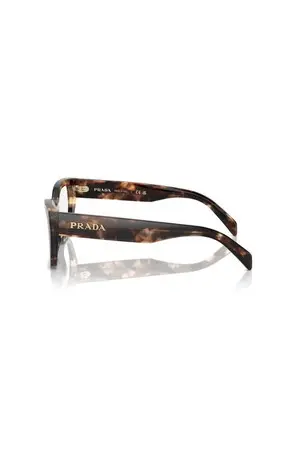 Prada Irregular Full Rim Eyeglasses - Tortoise