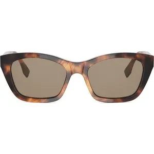Fendi Forever 54mm Rectangular Sunglasses - Blonde Havana/brown