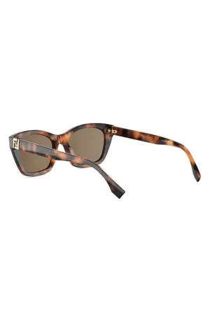 Fendi Forever 54mm Rectangular Sunglasses - Blonde Havana/brown