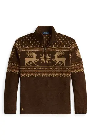 Polo Ralph Lauren Fair Isle Brushed Fleece Pullover - Cascadia Fair Isle