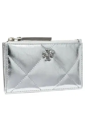 Tory Burch Kira Diamond Quilted Leather Zip Wallet