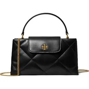 Tory Burch Kira Diamond Quilted East-west Top Handle Bag - Black