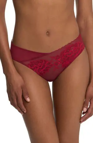 Natori Flora Bikini - Dk Red/bonfire