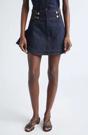 Zimmermann Denim Miniskirt - Night Sky