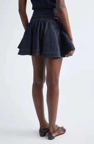 Zimmermann Denim Miniskirt - Night Sky
