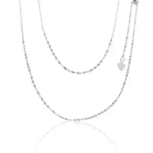 THE LOVERY FINE JEWELRY Adjustable Bolo Chain Necklace - White Gold