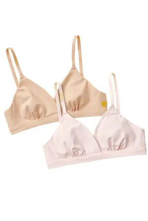 YELLOWBERRY Butter Triangle 2pk Bra - Beige