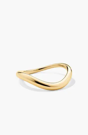Mejuri Dôme Figure Slim Ring - 14k Yellow Gold