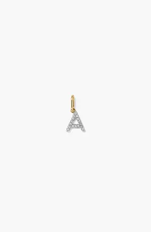Mejuri Diamond Letter Charm Pendant - D