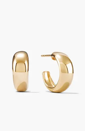 Mejuri Dome Hoop Earrings - 18k Gold Vermeil