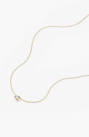 Mejuri Diamond Pendant Necklace - Yellow Gold