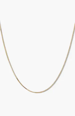 Mejuri Baby Box Chain Necklace - 14k Yellow Gold