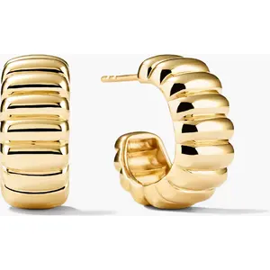 Mejuri Bold Fluted Hoop Earrings - 18k Gold Vermeil