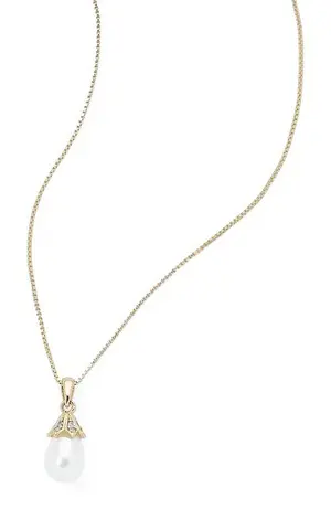 OLIVE & PIPER Madeline Pearl Pendant Necklace - Gold