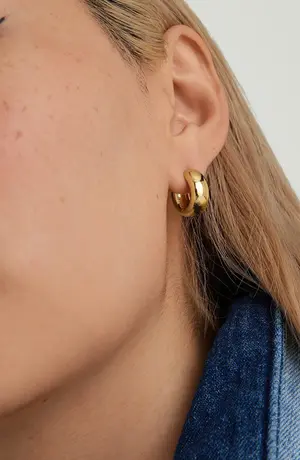 Mejuri Chunky Vermeil Hoop Earrings - 18k Gold Vermeil