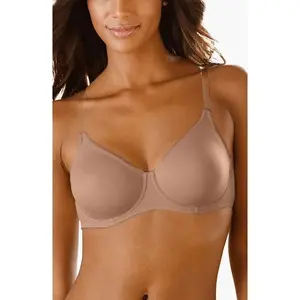 LASCANA Clear Strap Underwire T-shirt Bra - Tan