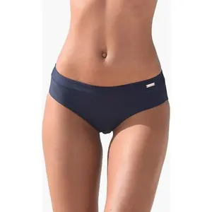 LASCANA Mid-rise Full Coverage Bikini Bottom - Navy