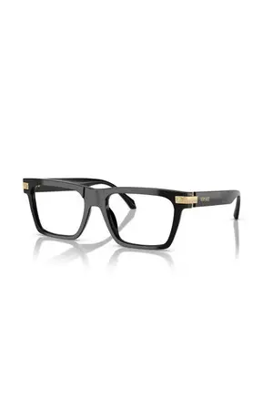 Versace Rectangle Full Rim Optical Glasses - Black Gold