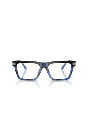 Versace Rectangle Full Rim Optical Glasses - Black