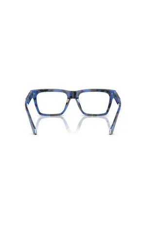 Versace Rectangle Full Rim Optical Glasses - Black