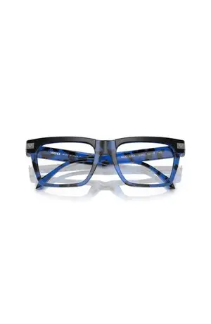 Versace Rectangle Full Rim Optical Glasses - Black