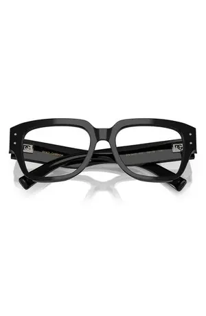 Dolce & Gabbana Square Acetate Eyeglasses - Black