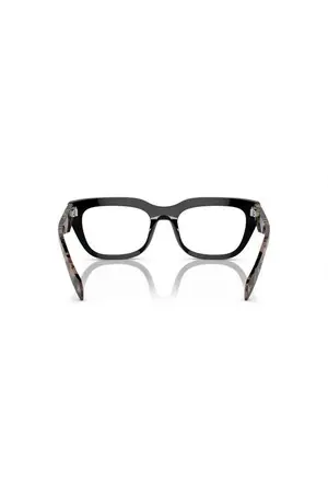 Prada 54mm Irregular Eyeglasses - Black