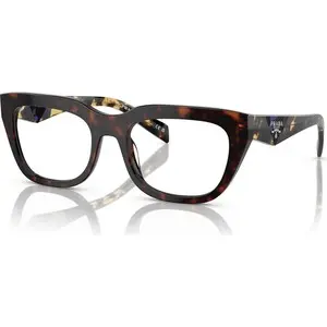 Prada 54mm Irregular Eyeglasses Tortoise