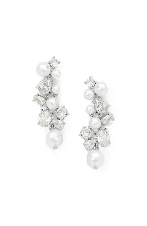 OLIVE & PIPER Serena Drop Earrings - Silver
