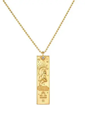 SATYA JEWELRY Zodiac Pendant Necklace - Libra