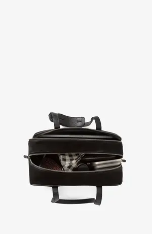 BY BANOO Leather Duffel Bag - Black/silver