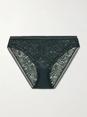ERES Suave Leavers Lace Briefs - Green