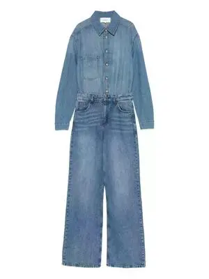 Ba&sh Buttoned Pocketed Jumpsuit - Blue