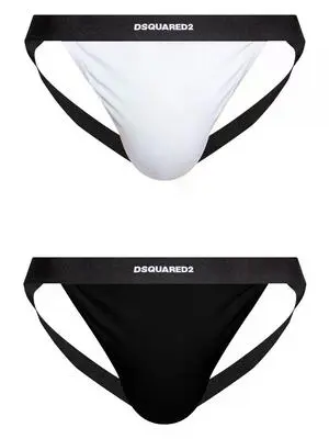 Dsquared2 Logo-detailed Jockstraps - Black