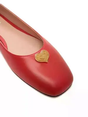 Bally Square-toe Leather Ballet Flats
