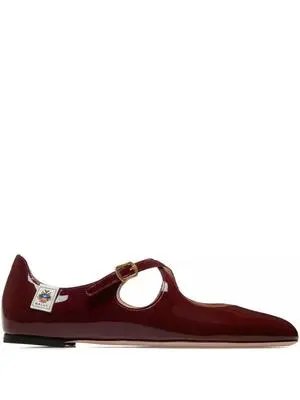 Bally Criss-cross Ballet Flats - Red