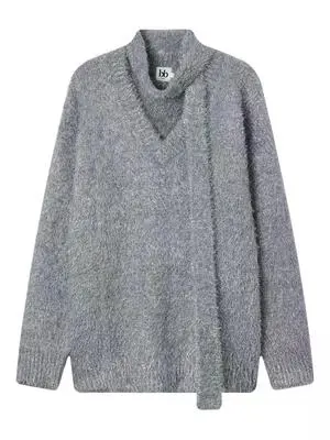 B+AB Attached-scarf Sweater