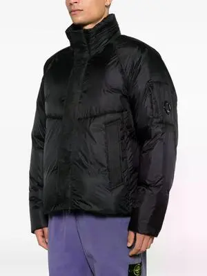 C.P. COMPANY Quilted Panelled Jacket - Black