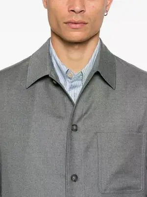 MANUEL RITZ Button-up Flannel Shirt Jacket - Grey
