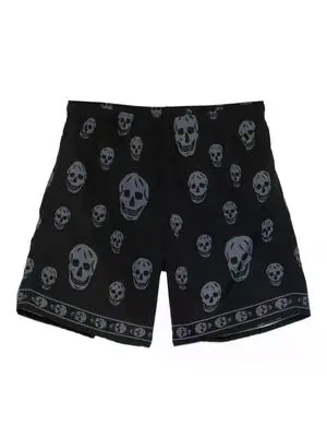 Alexander McQueen Skull-print Swim Shorts - Black