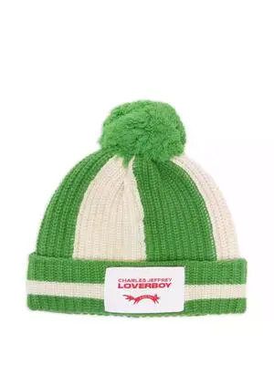 CHARLES JEFFREY LOVERBOY Pompom Beanie - Green