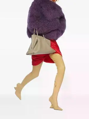 Attico Fur Long-sleeved Jacket - Purple