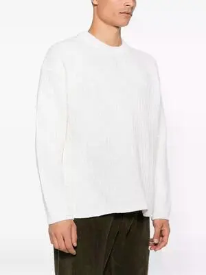 C.P. COMPANY Round-neck Textured Knit Sweater