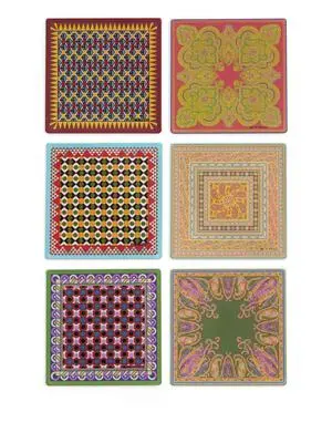 Etro Printed Coasters - Red