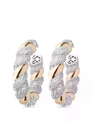 Eddie Borgo Pavé Rope Hoop Earrings